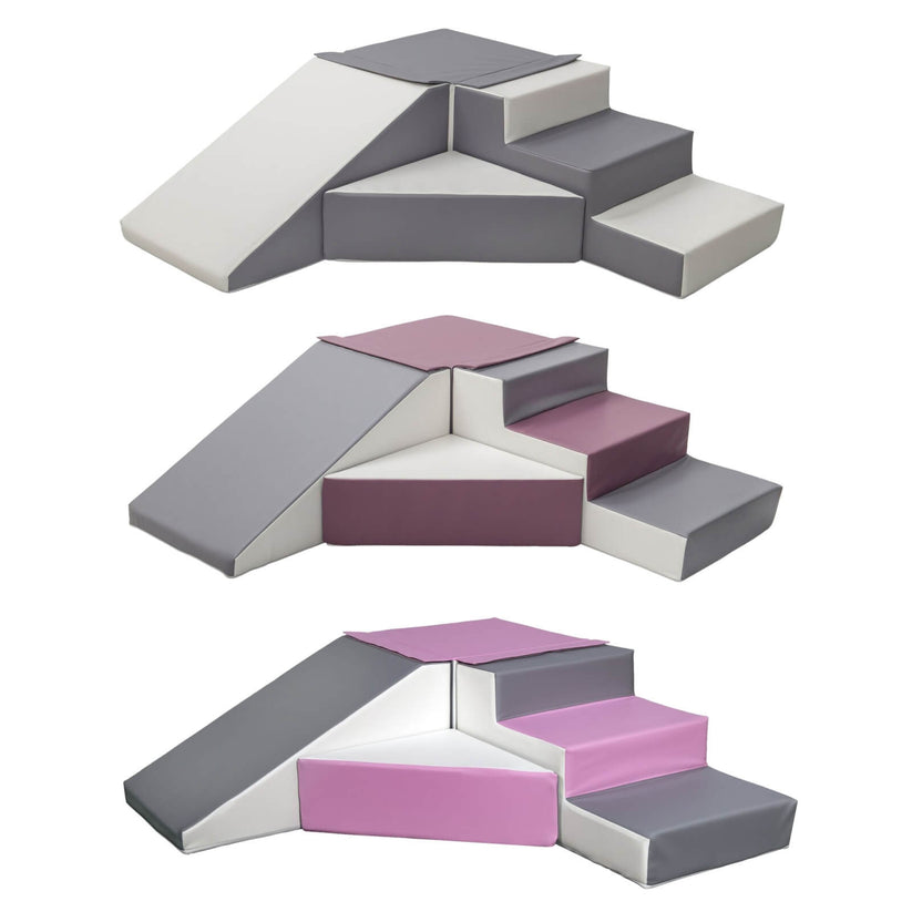 Velinda Soft Play Slide & Stairs Set - Foam - Indoor/Outdoor - Kids Pl ...